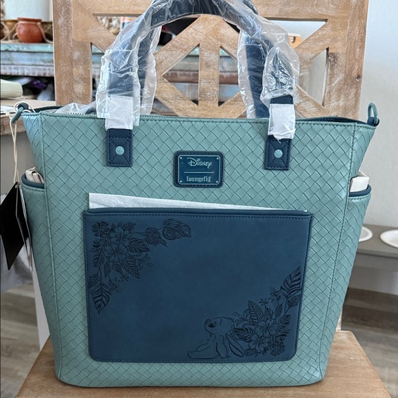 Loungefly | Bags | Loungefly Stitch Woven Convertible Tote Bag | Poshmark